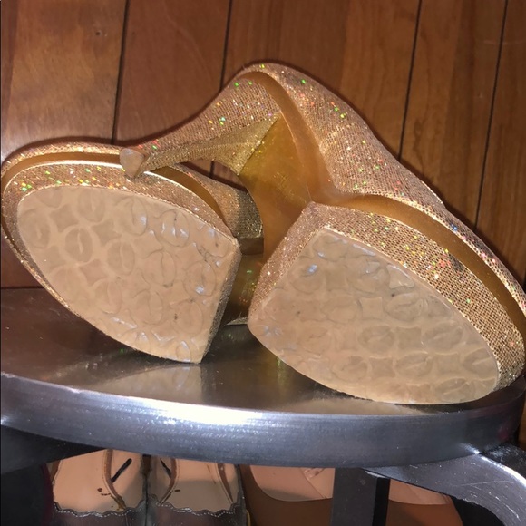 Promise | Shoes | Gold Platform Sequence Heels | Poshmark